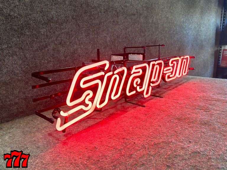 Snap On Neon Light Up Sign - 777 Auction Company