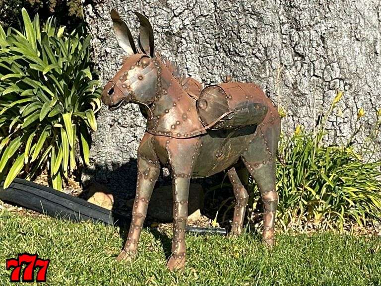 36” Tall Metal Donkey - 777 Auction Company