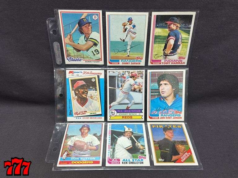 Sheet Of Vintage Baseball Cards - 777 Auction Company