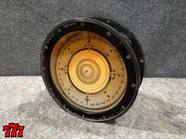 Antique U.S. Navy Ship Compass - 777 Auction Company