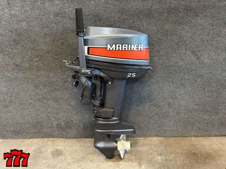Mariner 695s Outboard 25hp Boat Motor - 777 Auction Company