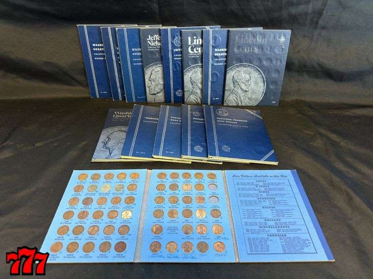 14 Coin Collection Folders - 777 Auction Company