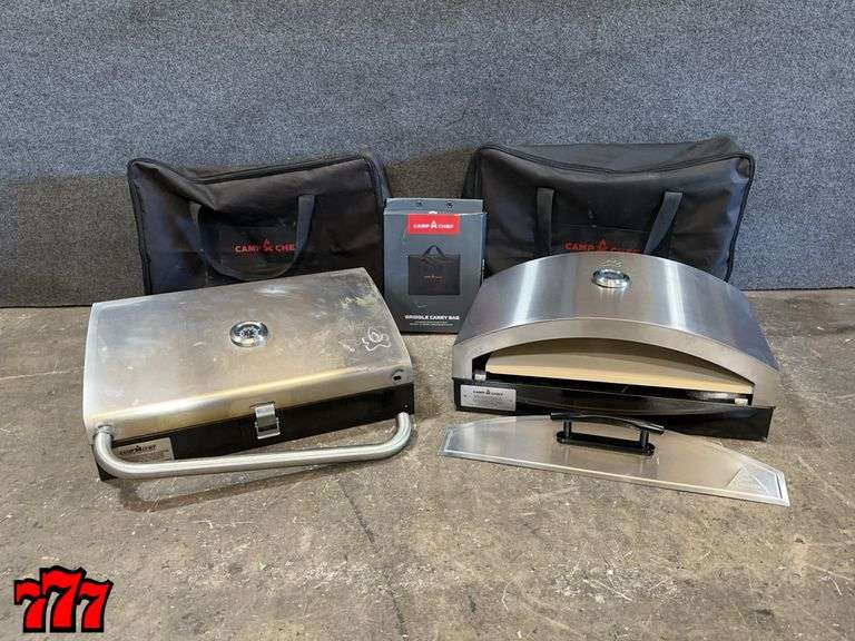 1 Camp Chef Camp Stove & 1 Camp Chef Pizza Oven w/ Carry Bags - 777 ...