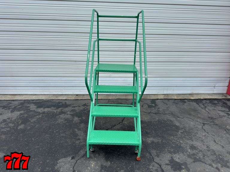 4 Step Rolling Platform Ladder - 777 Auction Company