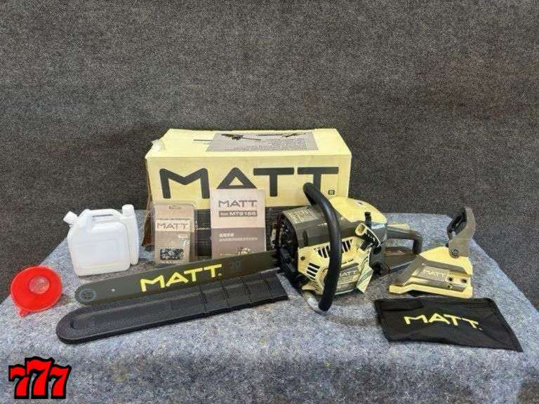 New Unused Matt 20” Gas Chainsaw - 777 Auction Company