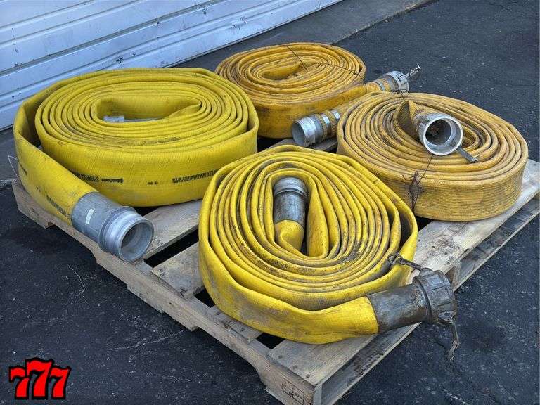 (1) 4” Lay Flat Hose & (3) 3” Lay Flat Hoses - 777 Auction Company