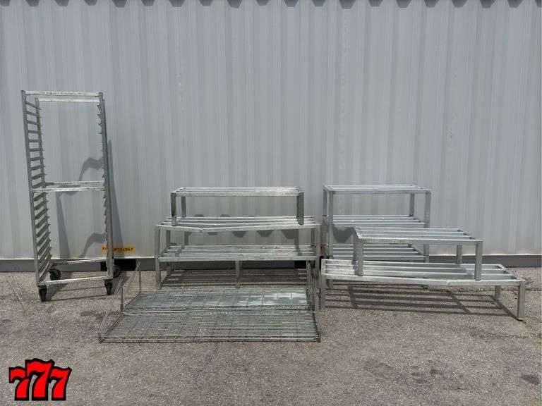 Quantity Of Aluminum Racks, Stainless Steel Wall Racks & 1 Rolling ...