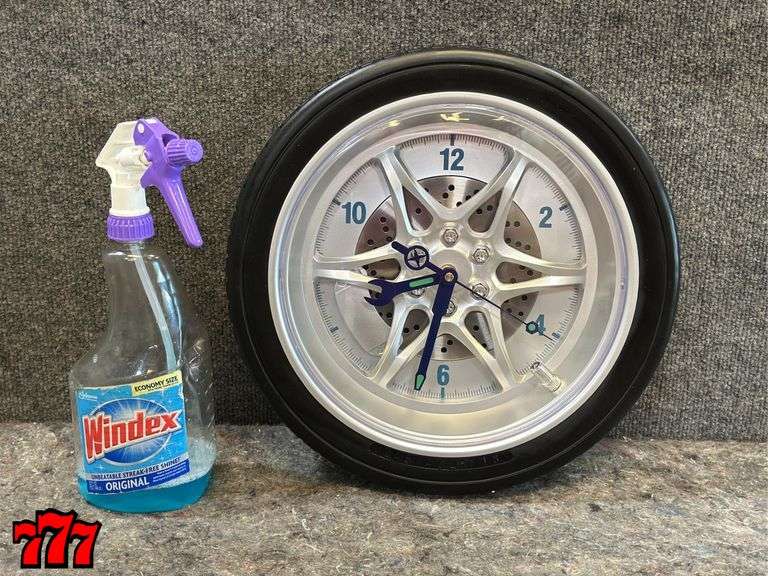 14” Tire Rim Wall Clock - 777 Auction Company
