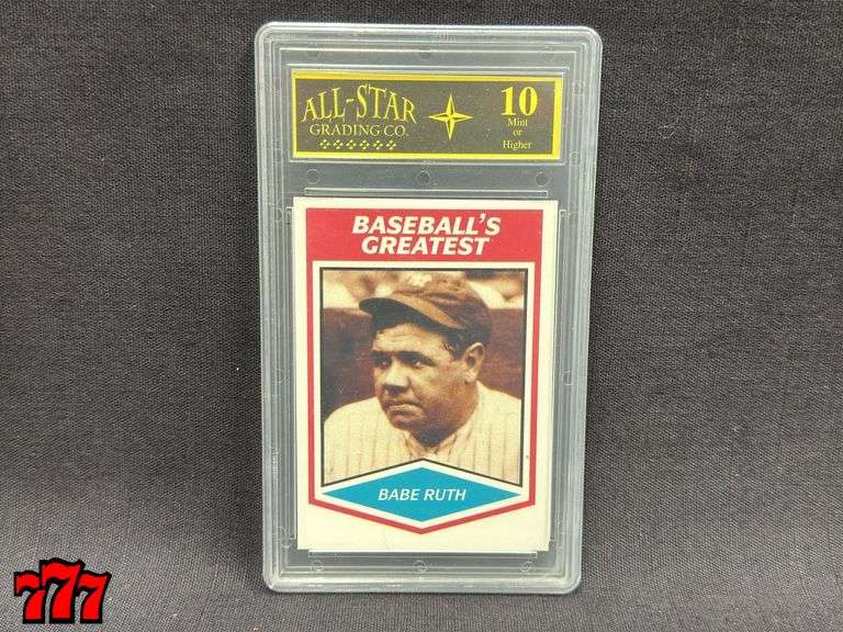 Babe Ruth Baseball Card Graded “10” Gem Mint - 777 Auction Company
