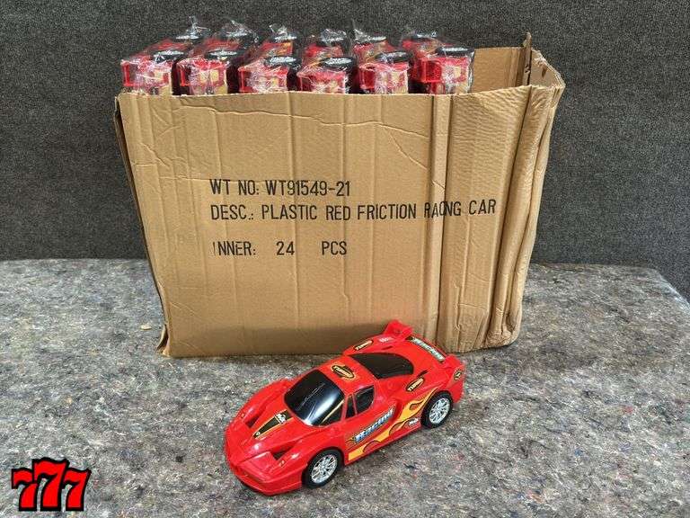 23 New Unused New Unused Plastic Red Friction Racing Cars - 777 Auction ...