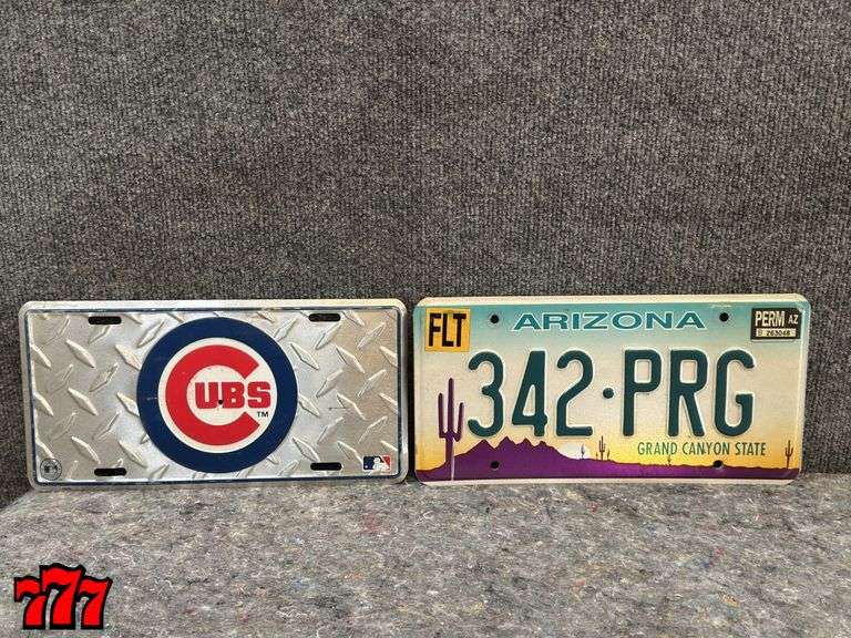 12 License Plates - 777 Auction Company