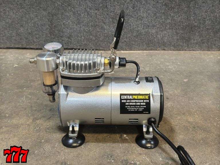 Central Pneumatic Mini Compressor & Air Brush w/ Quantity Of ...