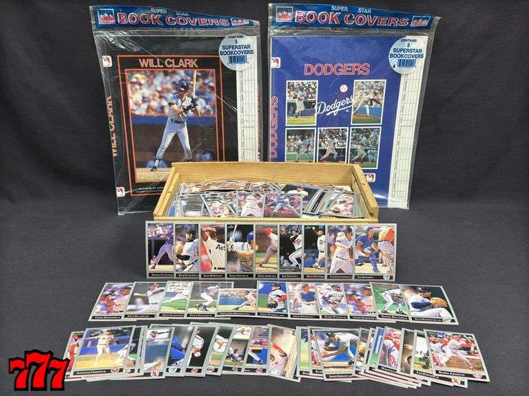Large Quantity Of Baseball Cards & 2 Book Covers - 777 Auction Company