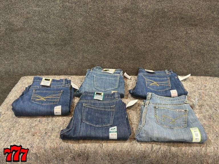 5 New Unused Pairs Of Womens Size 29 Jeans - 777 Auction Company