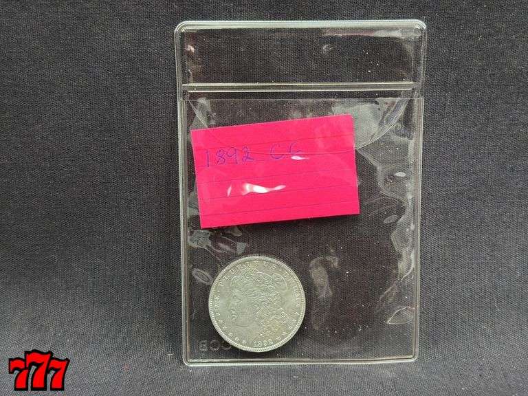 1892 CC Silver Dollar Coin - 777 Auction Company