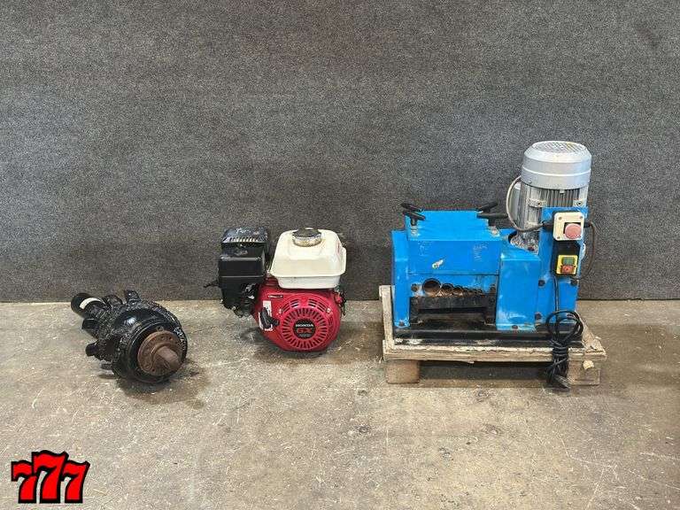 1 Honda GX200 Gas Motor, 1 HDD Reamer Bit & 1 Wire Stripping Machine ...