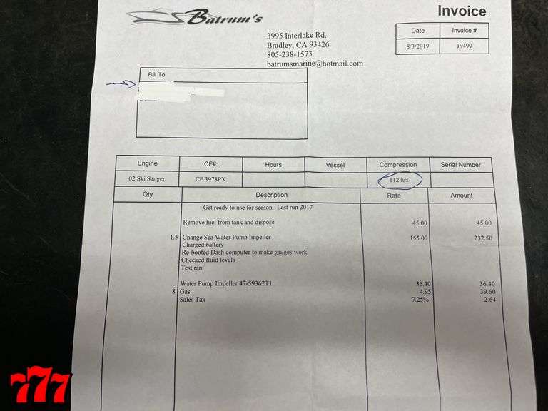 2002 Ski Sanger V230 23ft Boat w/168hrs - 777 Auction Company