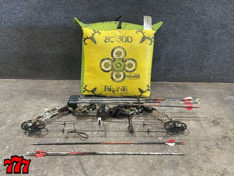 1 Bow w/ Arrows & 1 Bone Collector BC-300 Target - 777 Auction Company