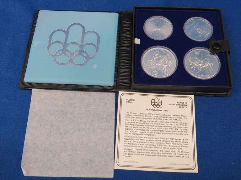 1976 Montreal Olympic silver coin set as described below - AAA Auction ...