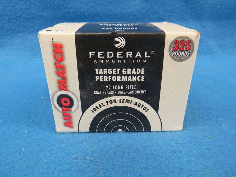 Federal AutoMatch .22 LR. Full box of 325 rounds. - AAA Auction and Realty