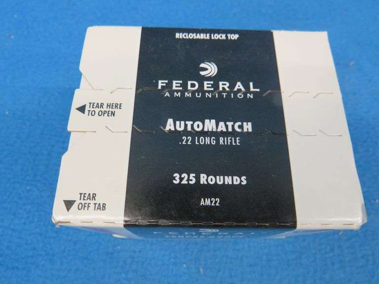 Federal AutoMatch .22 LR. Full box of 325 rounds. - AAA Auction and Realty