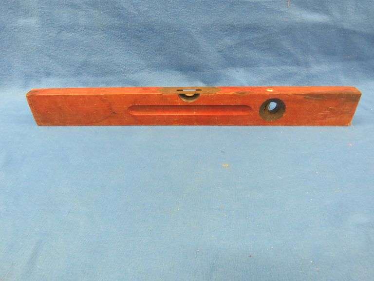 Stanley #0 28 inch wooden level. Vertical vial is empty. - AAA Auction ...