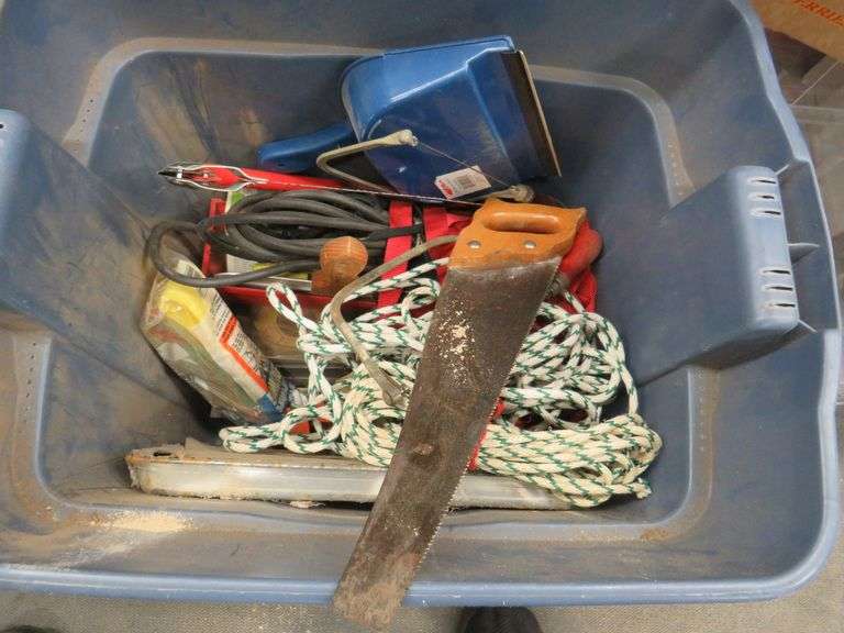 Mystery tote with mostly yard and garden items - AAA Auction and Realty