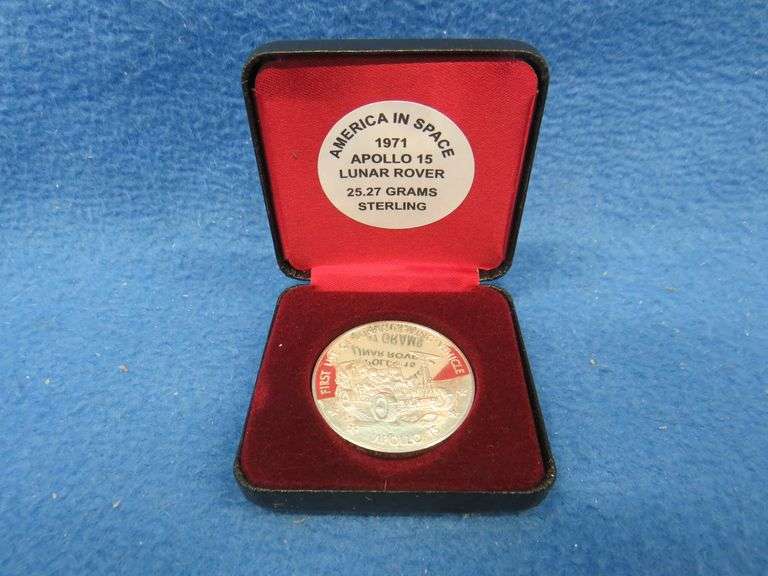America in Space 1971 Apollo 15 sterling silver medallion. 25.57 grams ...