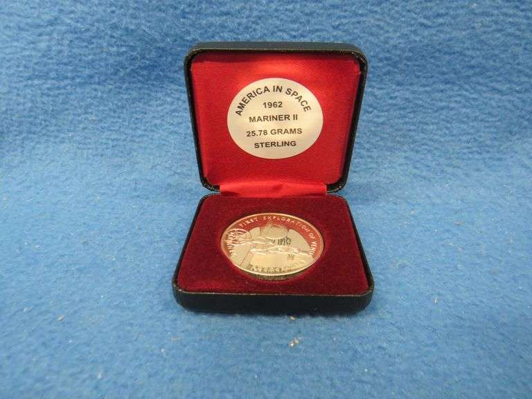 America in Space 1962 Mariner II sterling silver medallion. 25.78 grams ...