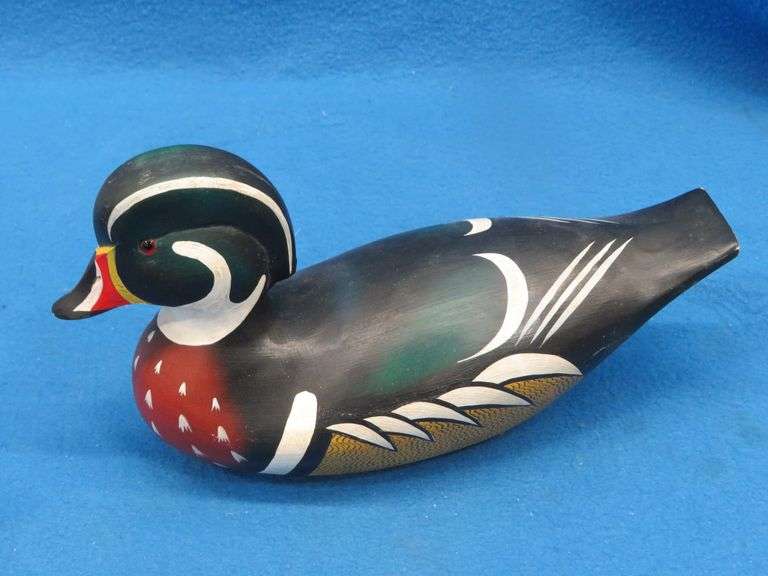 Cabela's wooden mantle wood duck signed and numbered as shown in the ...