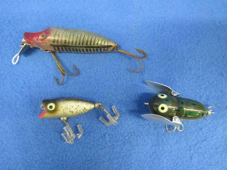 Heddon River Runt Spook Floater, Tiny Crazy Crawler, and a Tiny Lucky 13 - AAA Auction and Realty