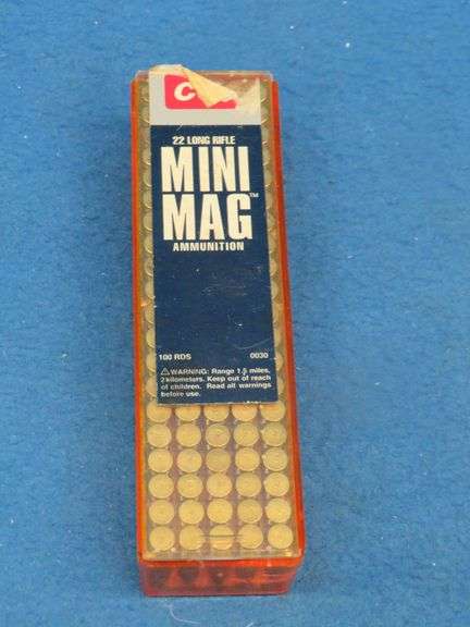 100 22 LR Mini Mag/CB rounds - AAA Auction and Realty