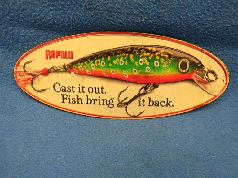 Metal Rapala sign - AAA Auction and Realty