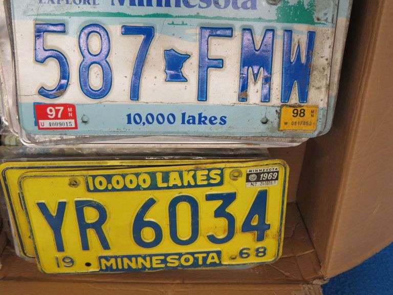 38 lbs. of Minnesota license plates - AAA Auction and Realty
