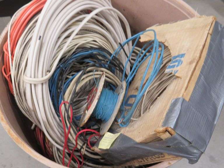 Scrap insulated copper wire. Barrel and contents weigh just over 100 ...