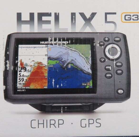 Hummingbird Helix 5 G3 depth finder in an open box. The seller states ...