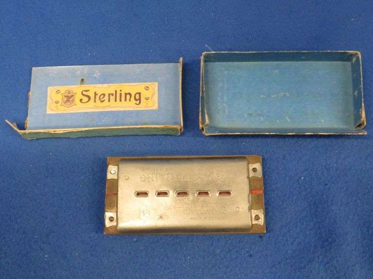 Sterling brand double-sided tremolo harmonica with brass reed plates in ...