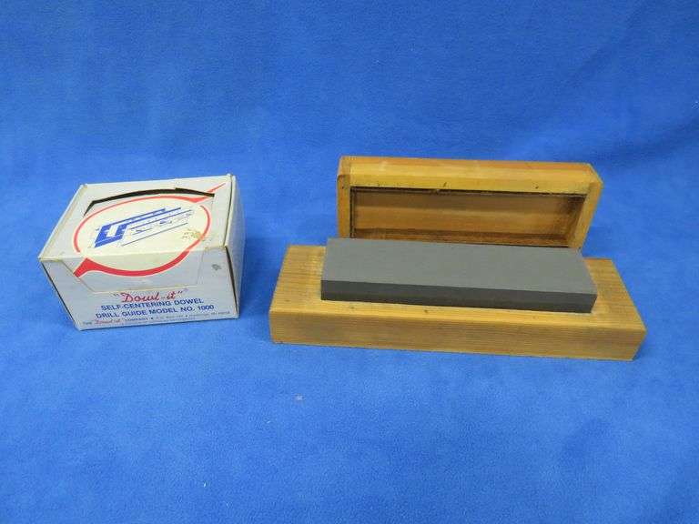 Dowl-It self-centering dowel. Drill guide model # 1000. Honing stone ...