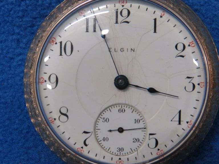 1895 Elgin pocket watch. SN 5935077. 17 jewels. Untested. Fahys watch ...