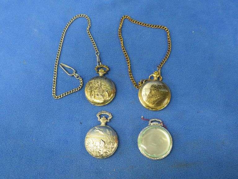 Three pocket watches and one empty case. All untested. - AAA Auction ...