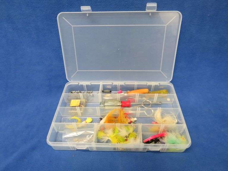 Tackle tray including hooks, jigs, sinkers, and tools. - AAA Auction ...