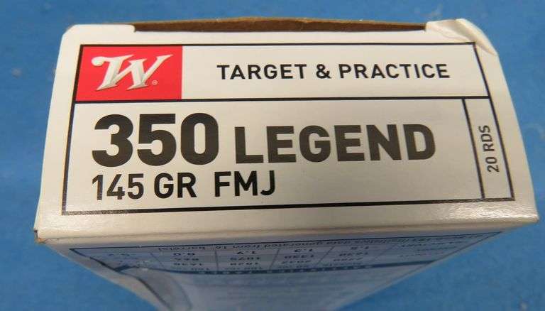 20 Winchester Target and Practice 350 Legend rounds - AAA Auction and ...