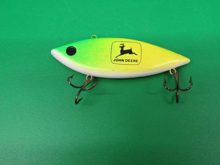 3" John Deere advertising rattling fishing bait - AAA Auction and Realty