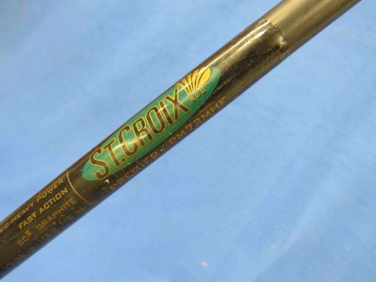 St. Croix 7' 2" medium heavy baitcasting rod with no reel, and a ...
