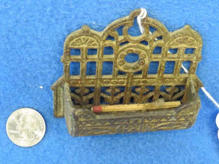 Vintage cast match stick holder - AAA Auction and Realty
