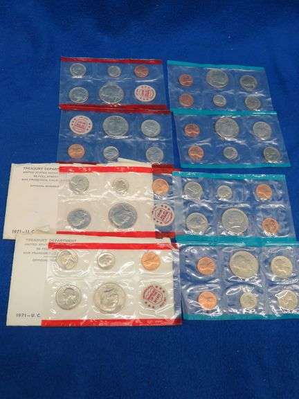 Four 1971 U.S. Uncirculated Coin Sets - AAA Auction and Realty