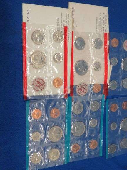 Four 1971 U.S. Uncirculated Coin Sets - AAA Auction and Realty