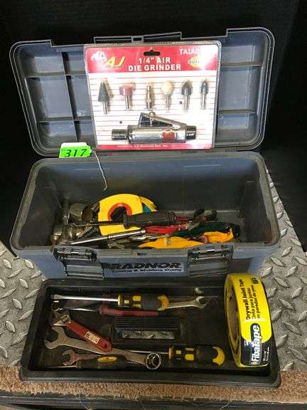TOOL BOX WITH ASSORTED TOOLS - Auctions and Services Unlimited