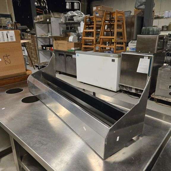 Stainless Steel 42" Back Bar Double Speed Rail - Acesbid