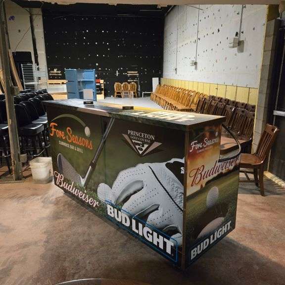 Portable Bar on Casters with Drop In Ice Bin with Cold Plate and 2 Pop ...